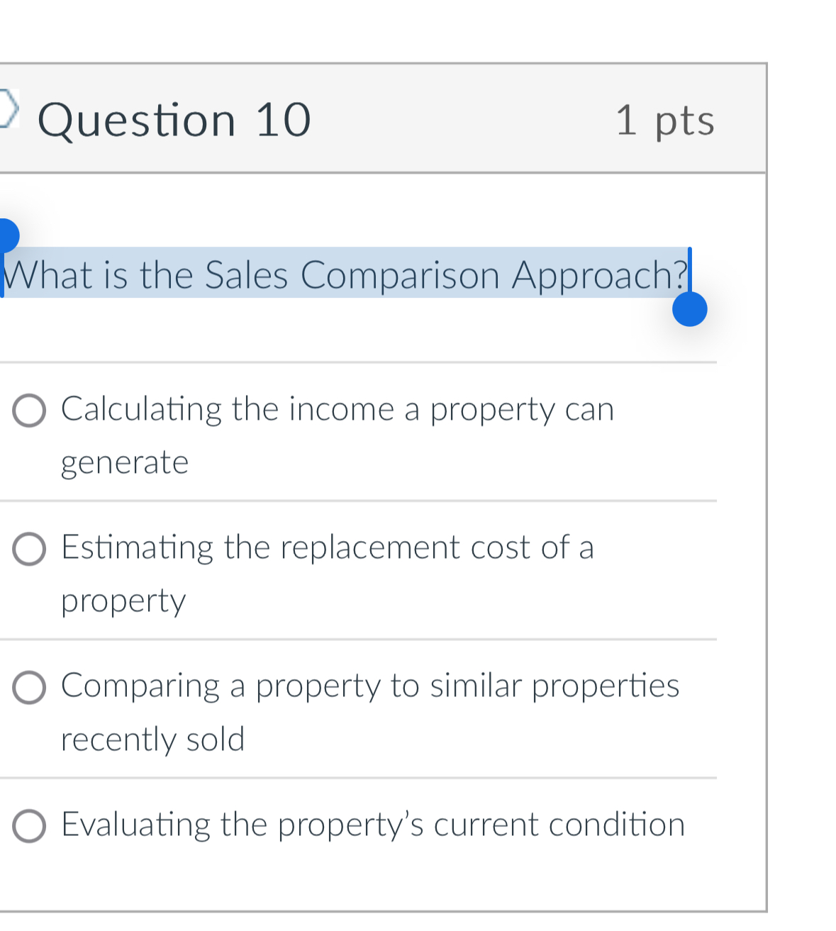 Solved Question 10What is the Sales Comparison | Chegg.com