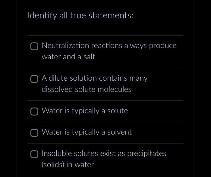 Solved Identify all true statements: Neutralization | Chegg.com