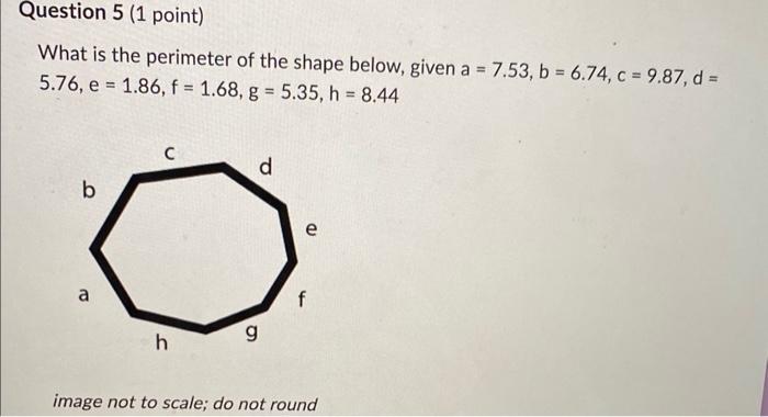 Solved What is the perimeter of the shape below, given | Chegg.com