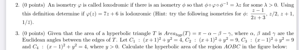 Solved An isometry φ ﻿is called loxodromic if there is an | Chegg.com