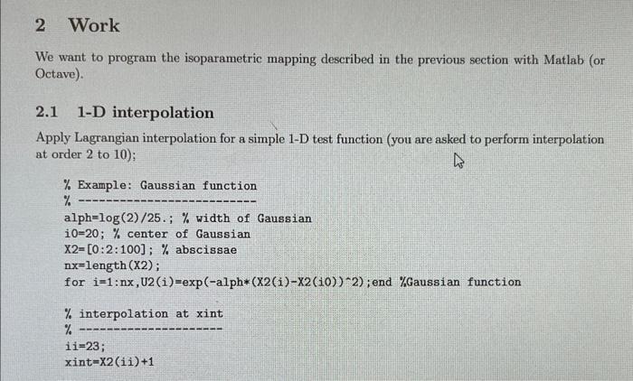 Solved We want to program the isoparametric mapping | Chegg.com