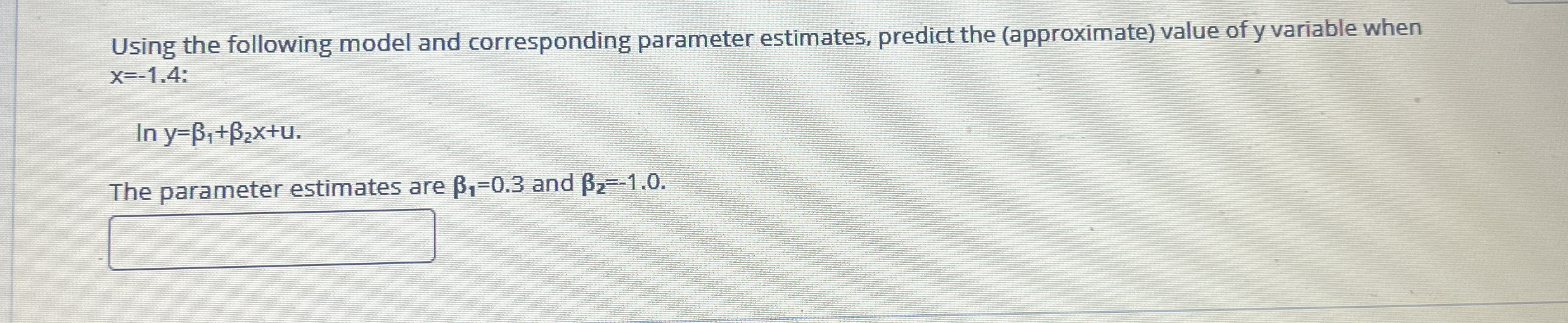 Solved Using the following model and corresponding parameter | Chegg.com