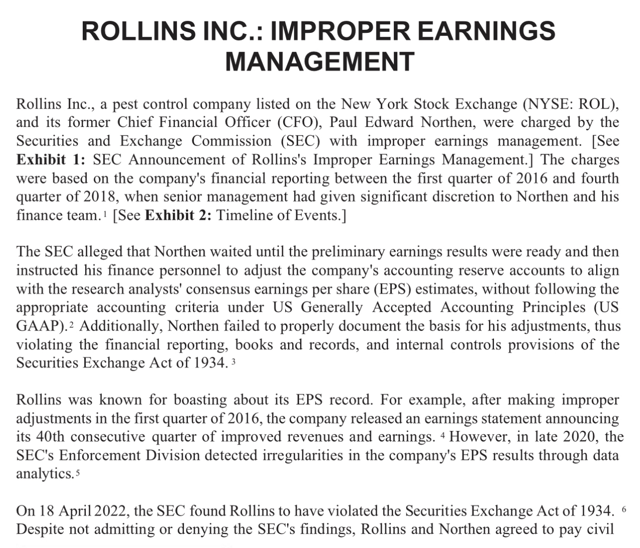 Solved Exercise 3.What actions could the SEC investigators | Chegg.com