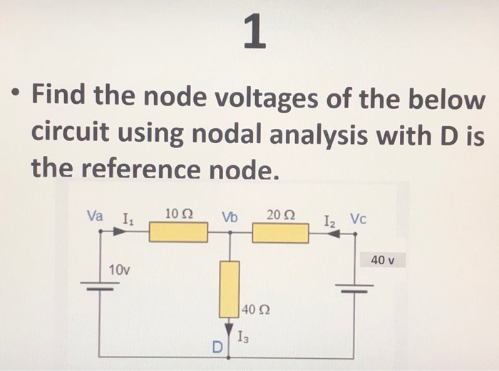 Solved ܝܙ Find the node voltages of the below circuit using | Chegg.com