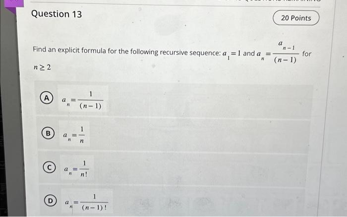 Solved Find an explicit formula for the following recursive | Chegg.com