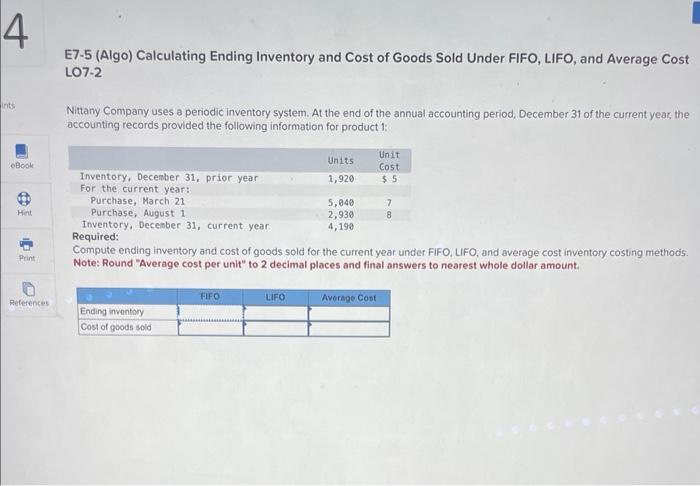 Solved i dont know how to find fifo,lifo or average cost for | Chegg.com