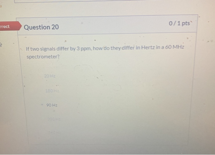 Solved 01 Pts Rrect Question 20 If Two Signals Differ By 3 7816