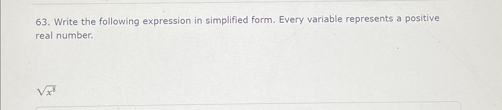 Solved Write the following expression in simplified form. | Chegg.com