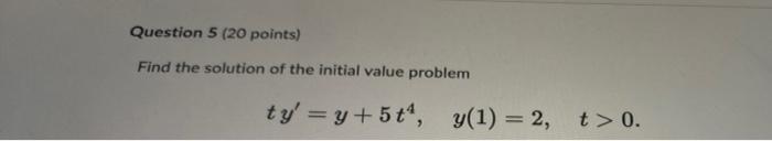Solved Find the solution of the initial value problem | Chegg.com