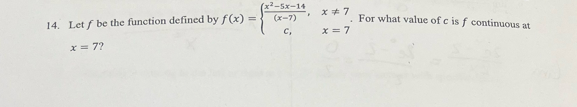 Solved Let f ﻿be the function defined by | Chegg.com