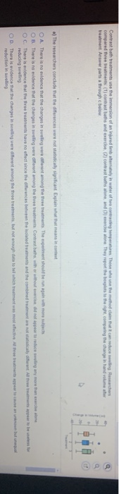 Contrast bath treatments use the immersion of an | Chegg.com