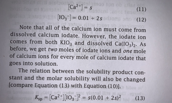Solved 2. Solubility in iodate solution (common ion effect): | Chegg.com
