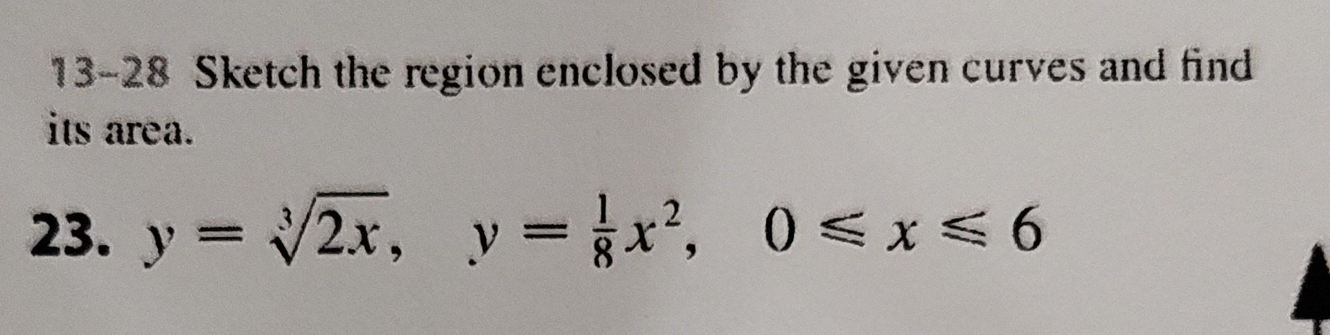 Solved sketch the region enclosed by the given curves and | Chegg.com