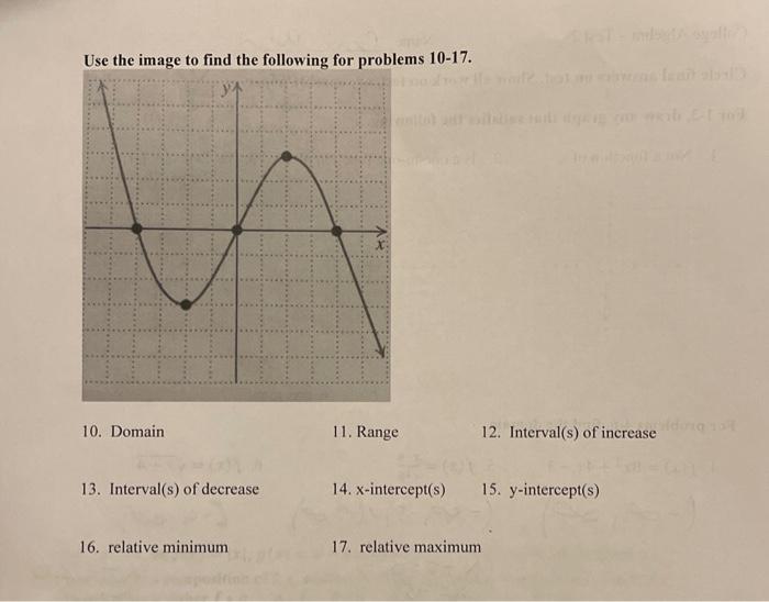 Solved Use the image to find the following for problems | Chegg.com