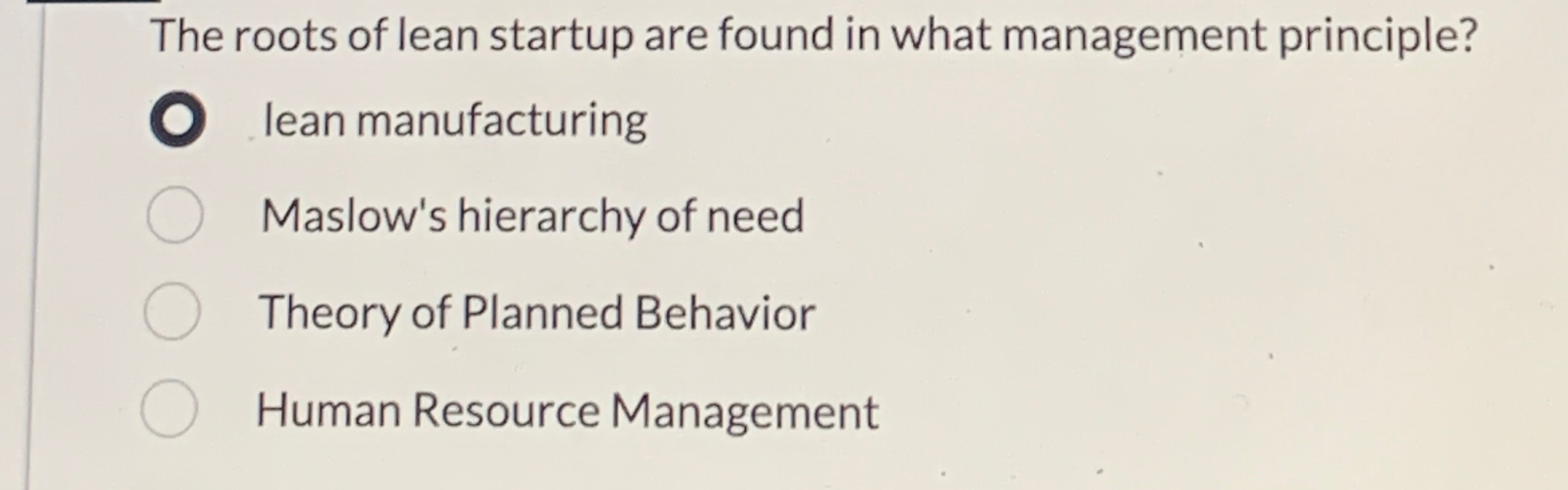 Solved The roots of lean startup are found in what | Chegg.com