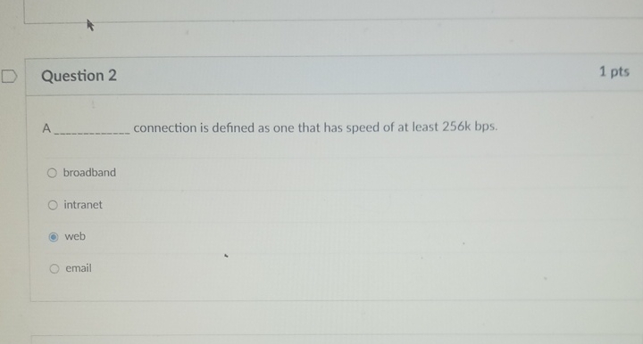Solved Question 21 ﻿ptsA ﻿connection is defined as one | Chegg.com