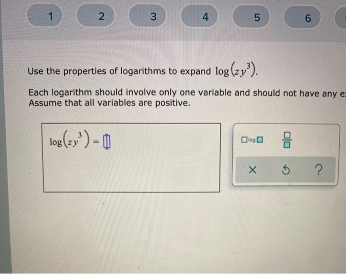 Solved Use the properties of logarithms to expand log (z | Chegg.com