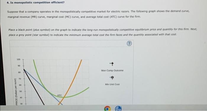 Solved 4. Is monopoilstic competition efficient? Suppose | Chegg.com