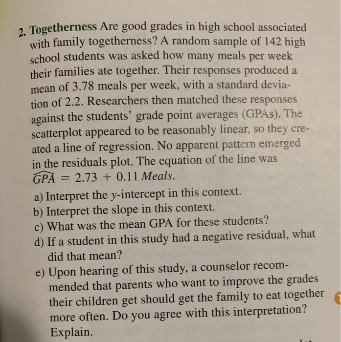 Solved 2 Togetherness Are Good Grades In High School Chegg solved-2-togetherness-are-good-grades-in-high-school-chegg