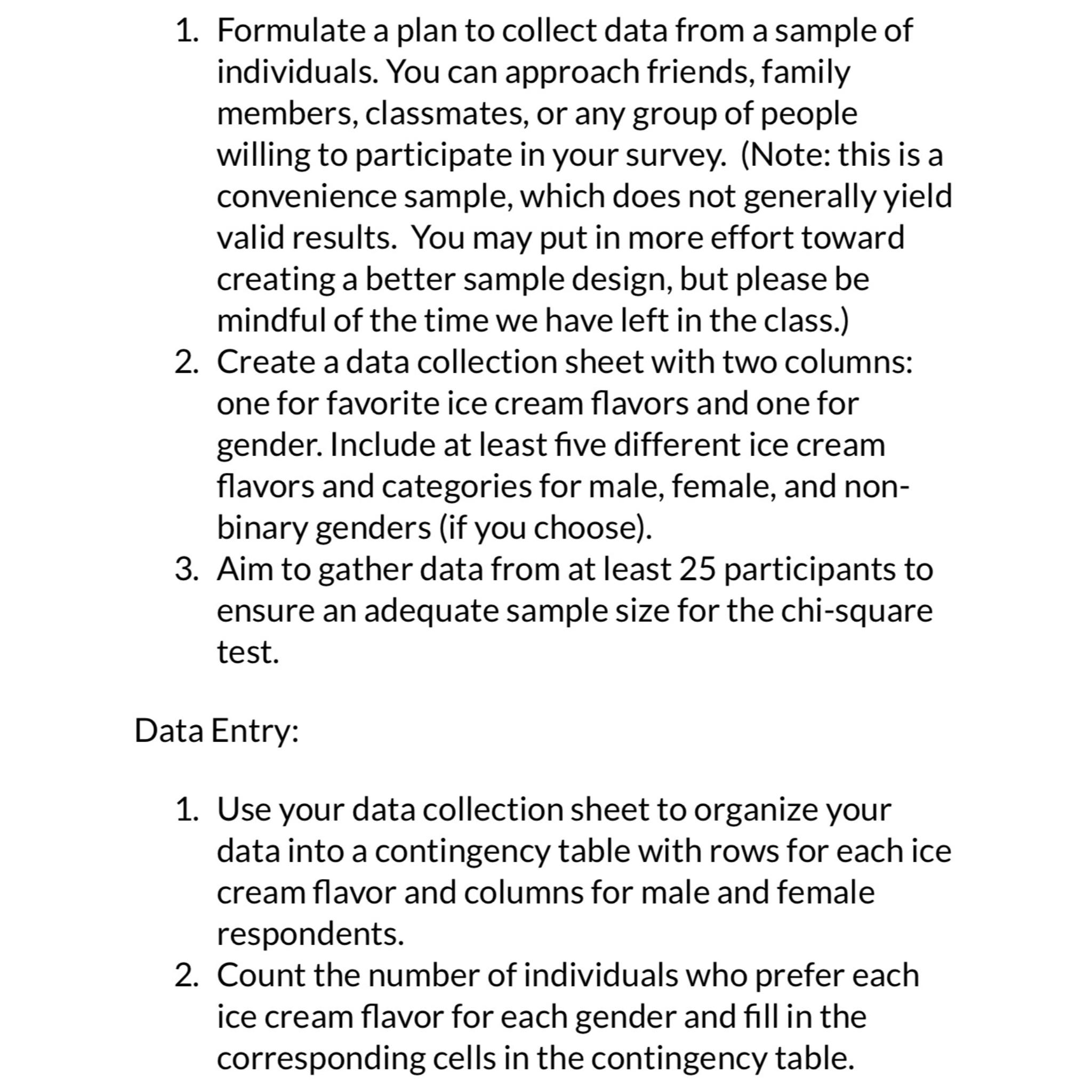 Solved Formulate a plan to collect data from a sample of | Chegg.com
