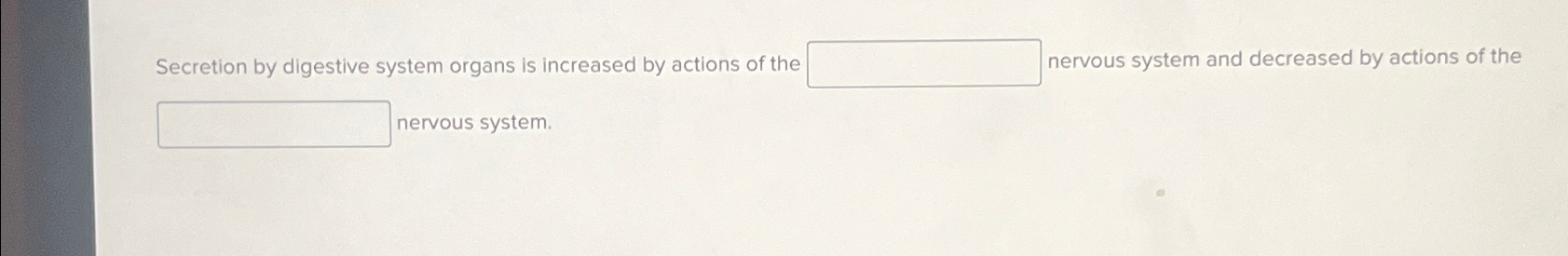 Solved Secretion by digestive system organs is increased by | Chegg.com