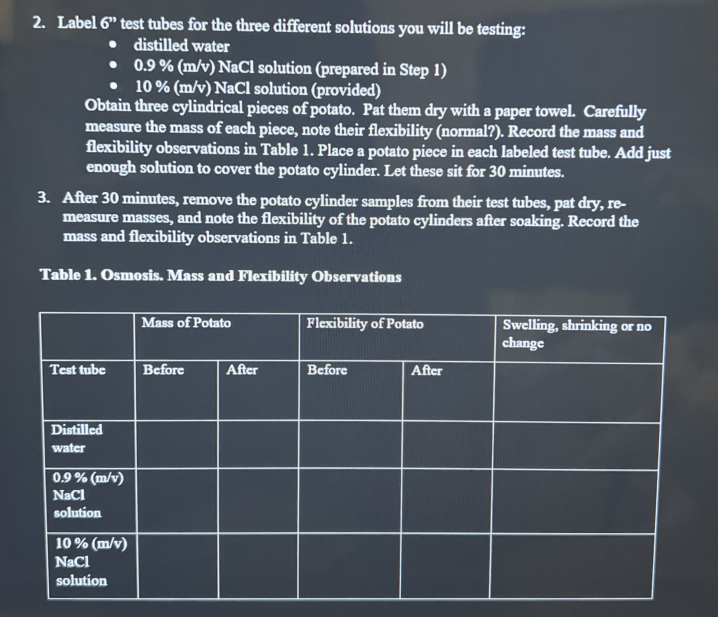 Solved Label 6° ﻿test tubes for the three different | Chegg.com