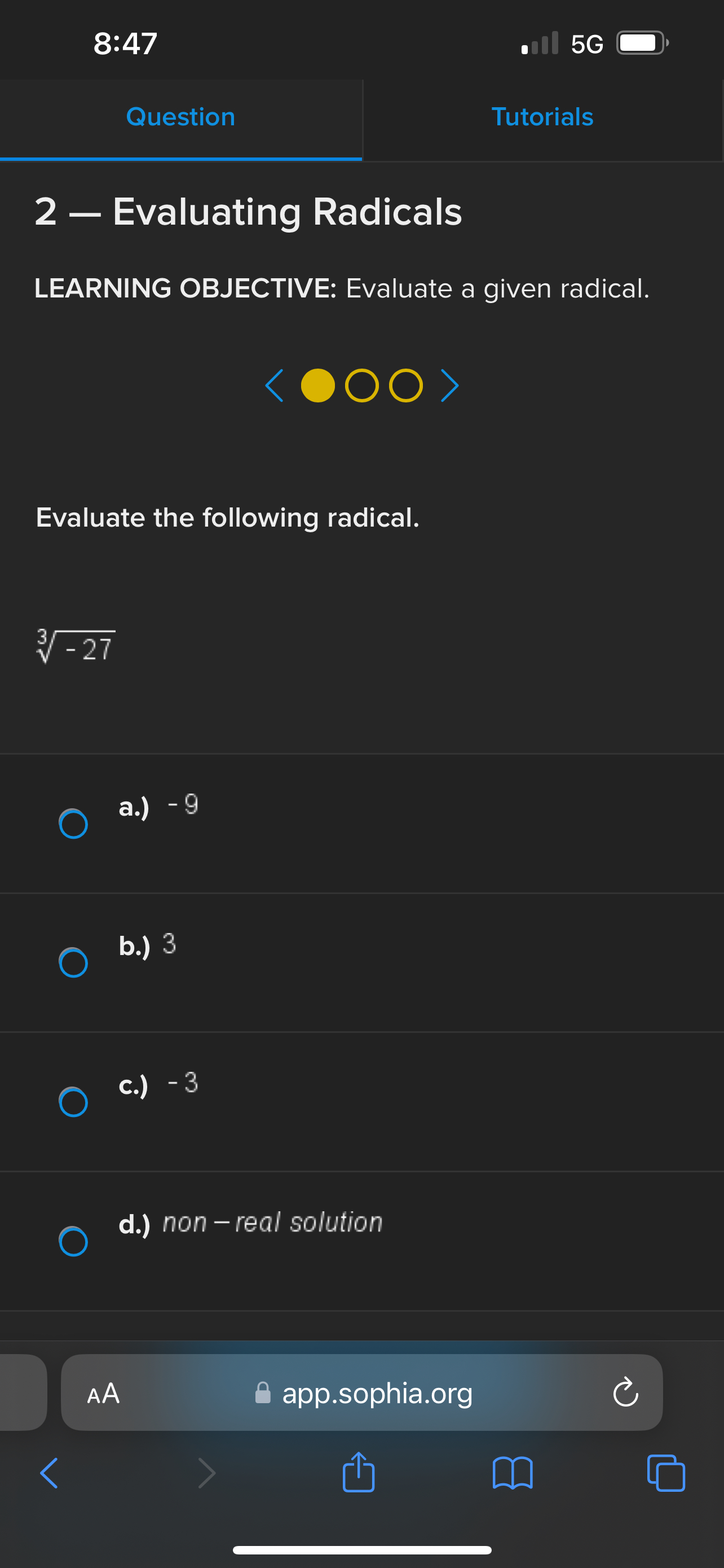 Solved 8:475GQuestionTutorials2 - ﻿Evaluating | Chegg.com