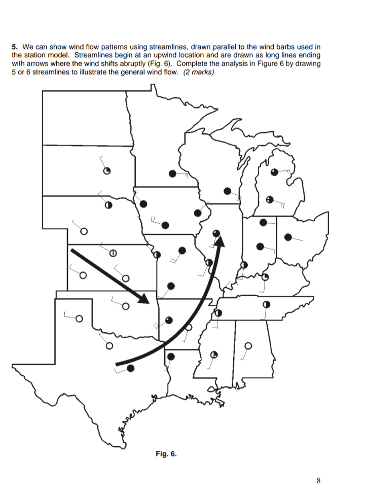 Solved 5. We can show wind flow patterns using streamlines, | Chegg.com