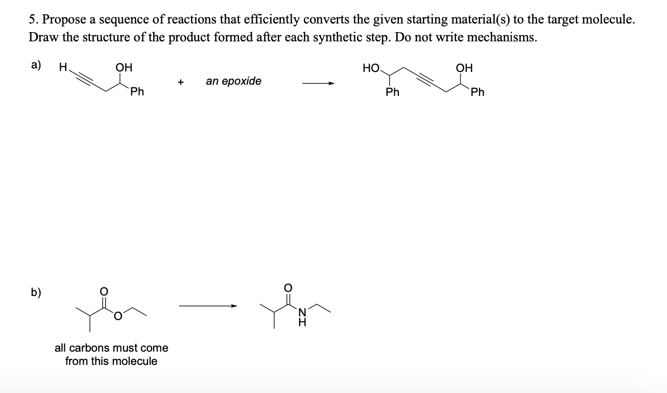Solved Propose a sequence of reactions that efficiently | Chegg.com
