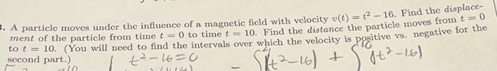 Solved A particle moves under the influence of a magnetic | Chegg.com