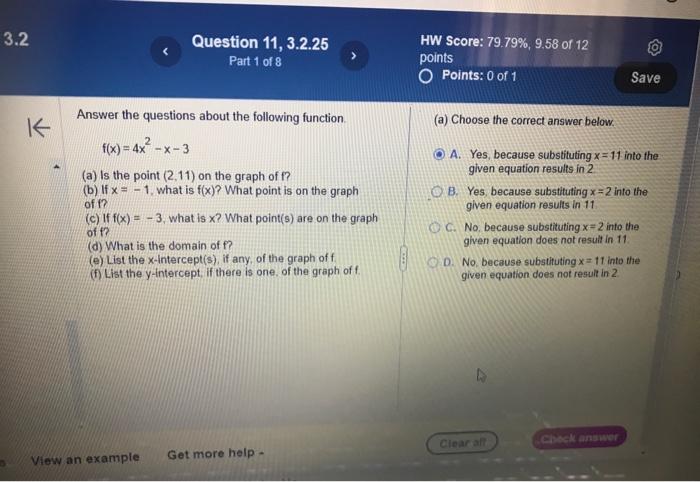 Solved Answer The Questions About The Following Function