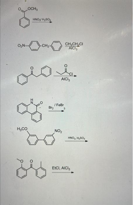 Solved HNO3,H2SO4 EtCl,AlCl3 | Chegg.com
