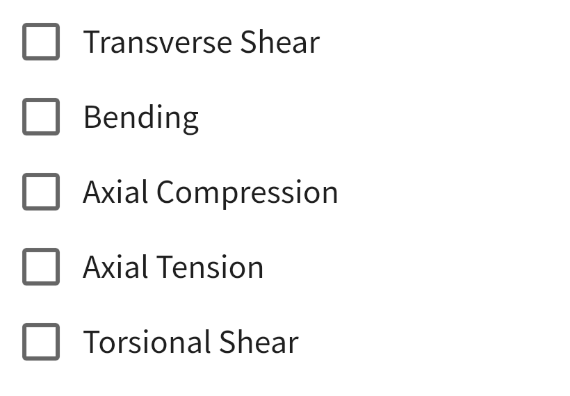 Solved static force F of 50,000 Ibf is applied to the steel | Chegg.com