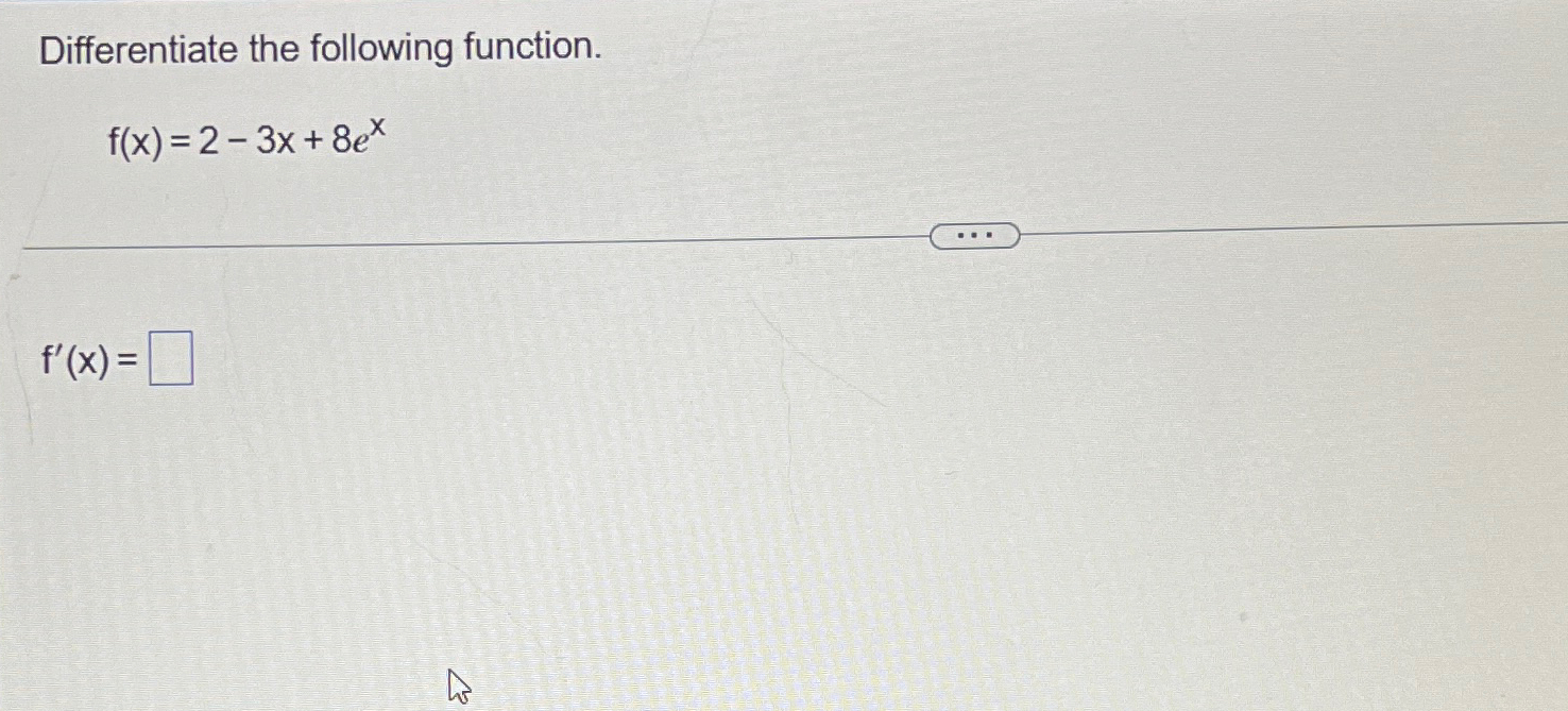 Solved Differentiate the following | Chegg.com