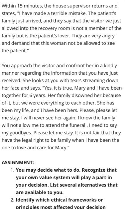 Solved Scenario: You are the evening-shift charge nurse of | Chegg.com