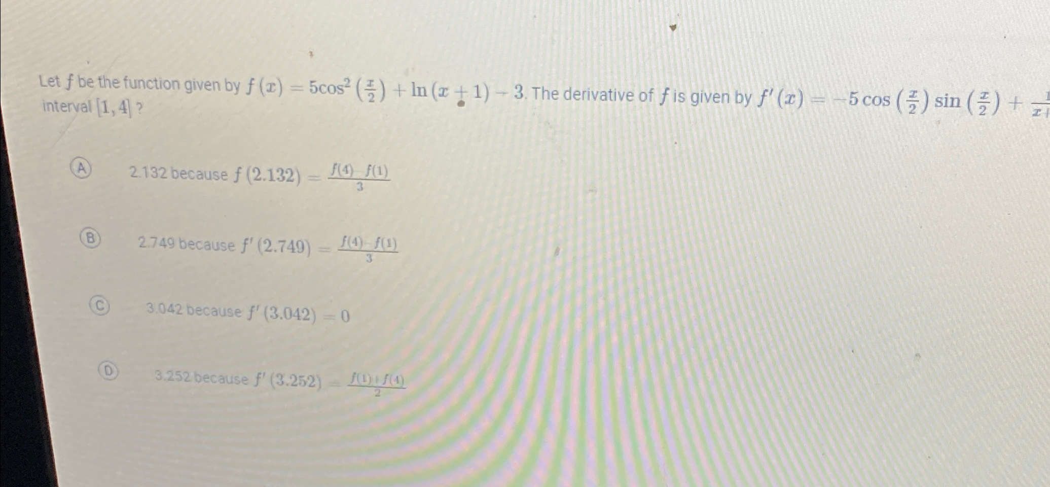 Solved Let f ﻿be the function given by | Chegg.com