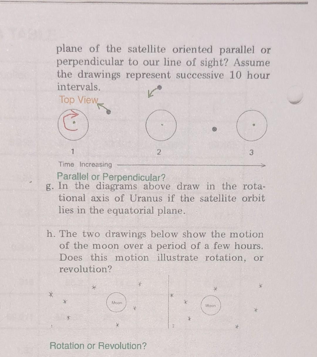 Solved terms rotation and revolution as defined in the | Chegg.com
