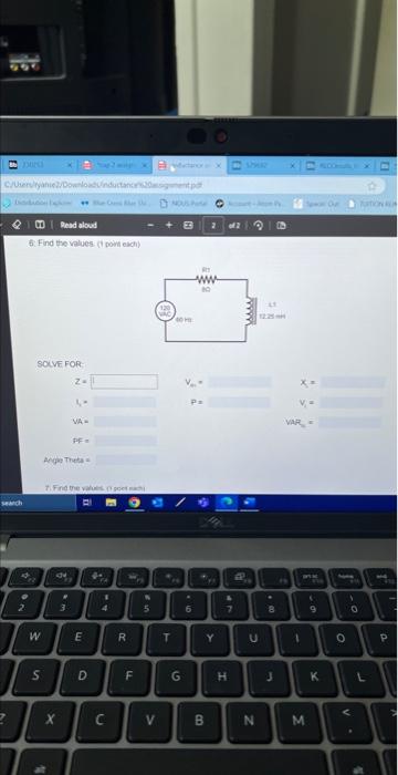 Solved VR1=P= VARs=6. Find the values (t) poin eachi) | Chegg.com