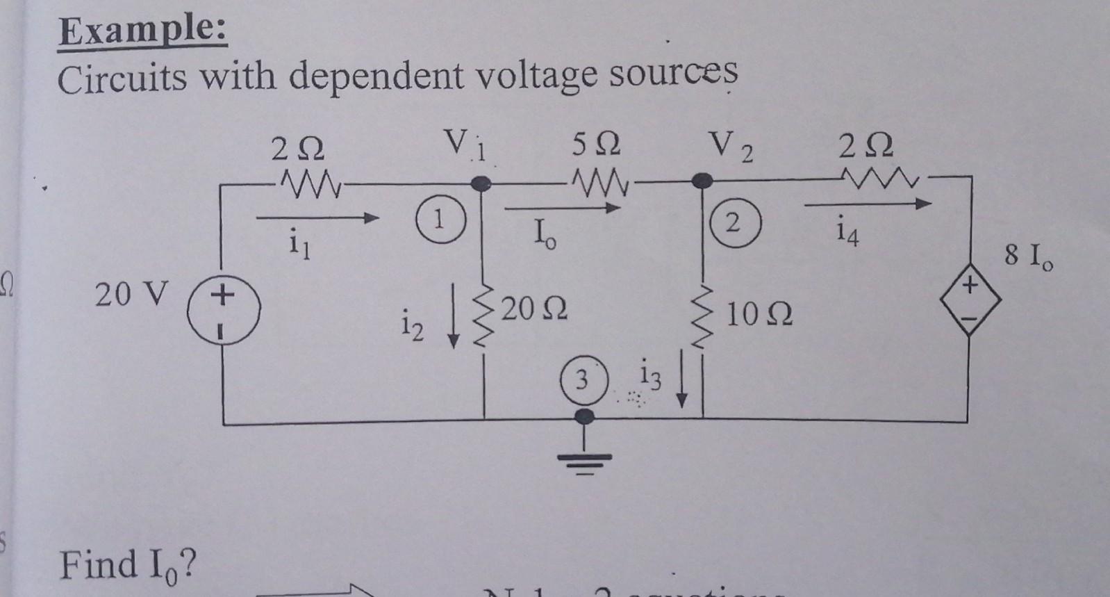 Solved Example: Circuits with dependent voltage sources 222 | Chegg.com