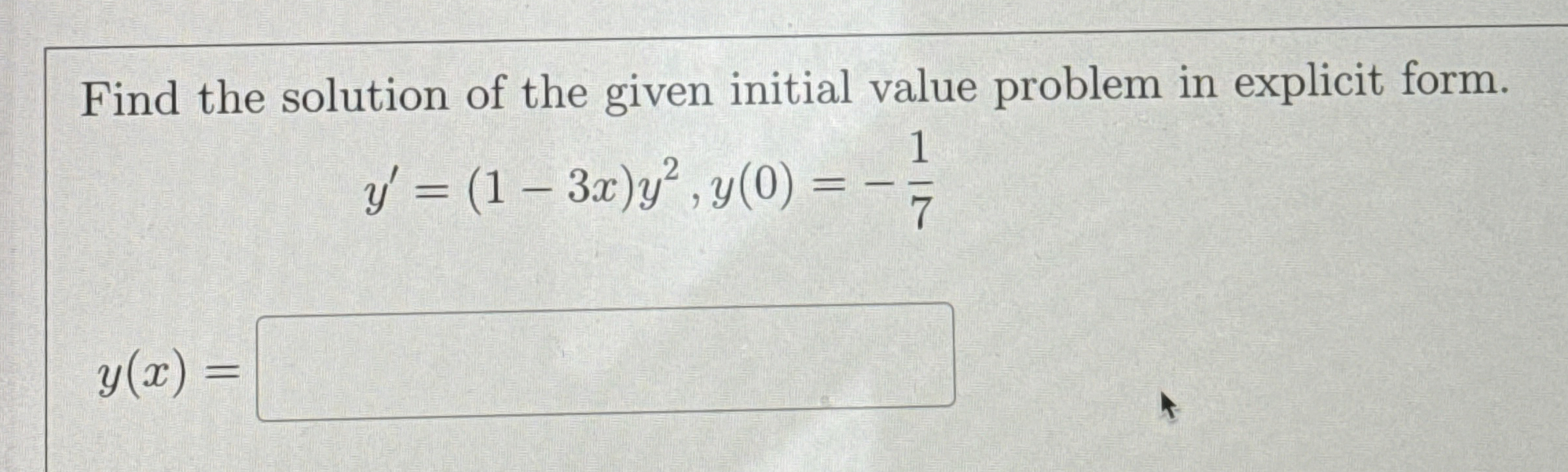 Find the solution of the given initial value problem | Chegg.com
