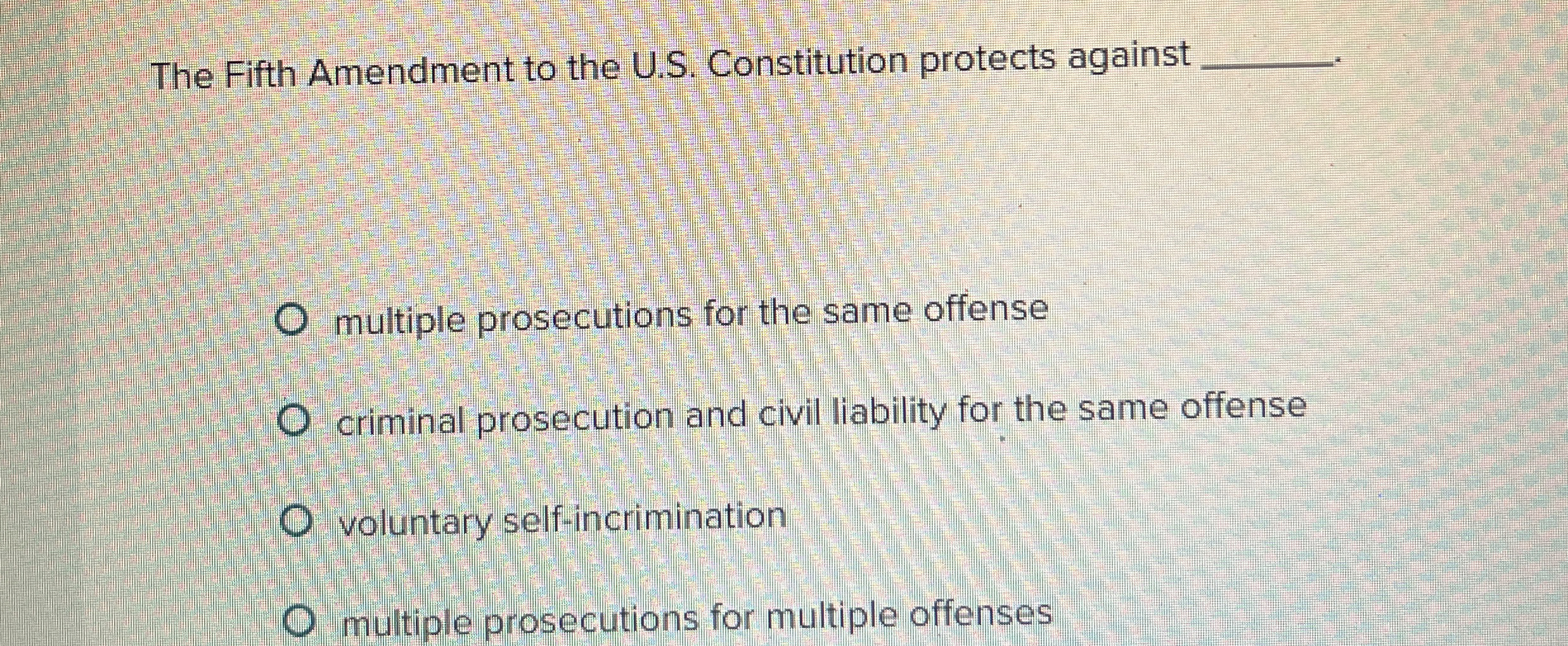 Solved The Fifth Amendment to the U.S. ﻿Constitution | Chegg.com