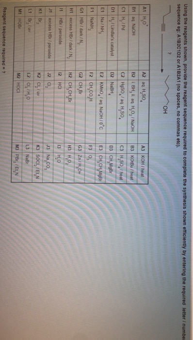 Solved Using the reagents shown, provide the reagent | Chegg.com