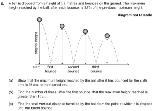 Solved A ball is dropped from a height of 1.8 ﻿metres and | Chegg.com
