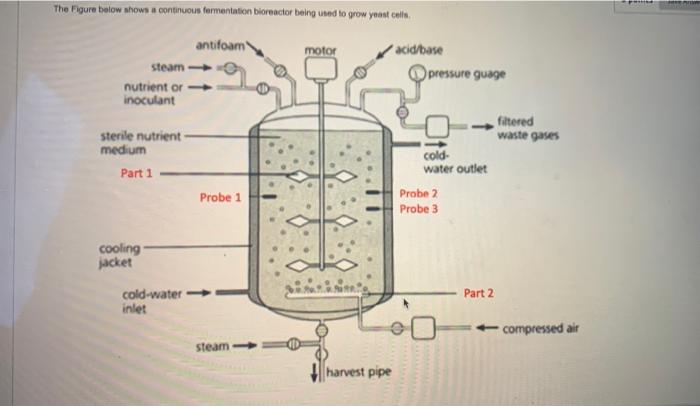 Solved The Figure below shows a continuous fermentation | Chegg.com