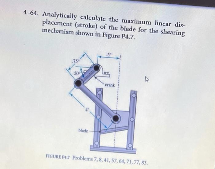 Solved 4-64. Analytically calculate the maximum linear dis- | Chegg.com