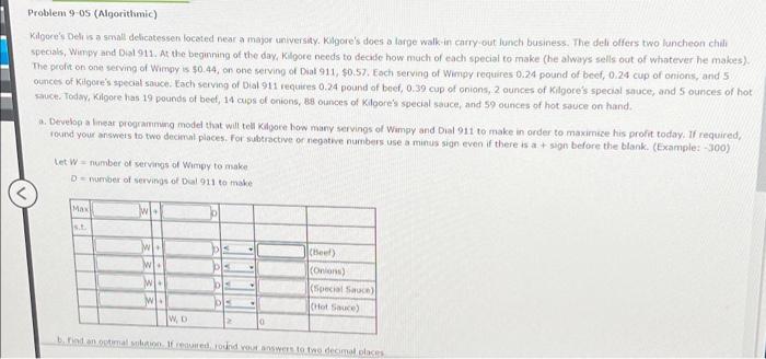 Solved Kilgoce's Defi is a small delicatessen loceted near a | Chegg.com