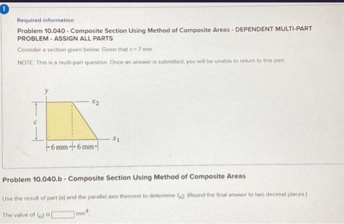 Solved Required information Problem 10.040 - Composite | Chegg.com