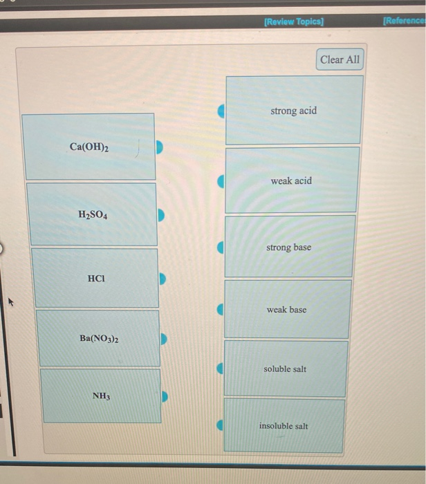 Solved strong acid H2CO3 weak acid NaOH strong base NH3 weak | Chegg.com