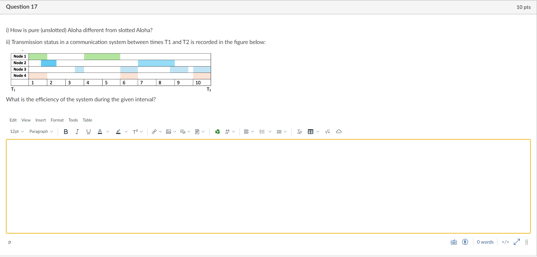 Solved Question 1710 ﻿ptsi) ﻿How is pure (unslotted) ﻿Aloha | Chegg.com