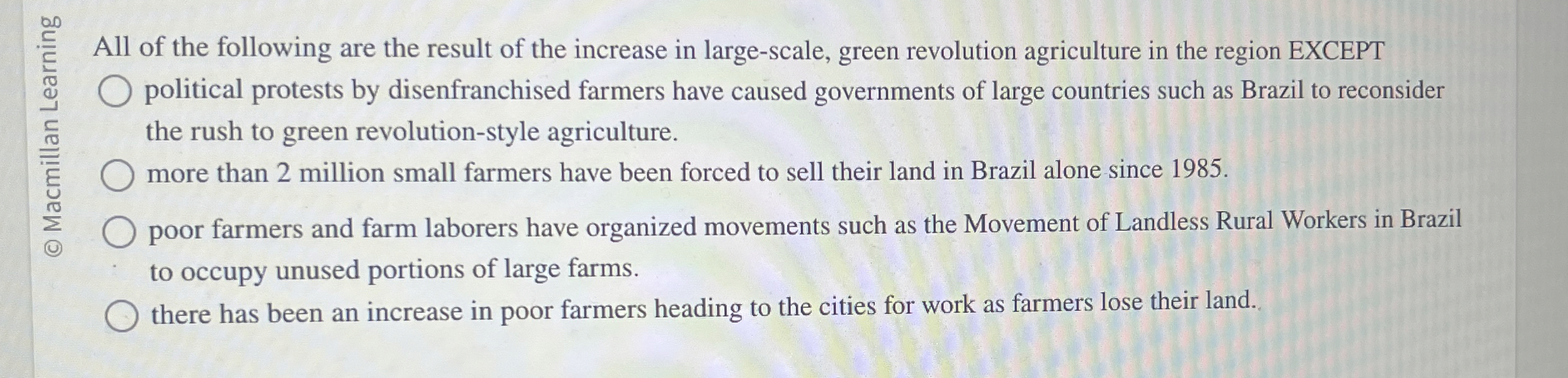 Solved All of the following are the result of the increase | Chegg.com